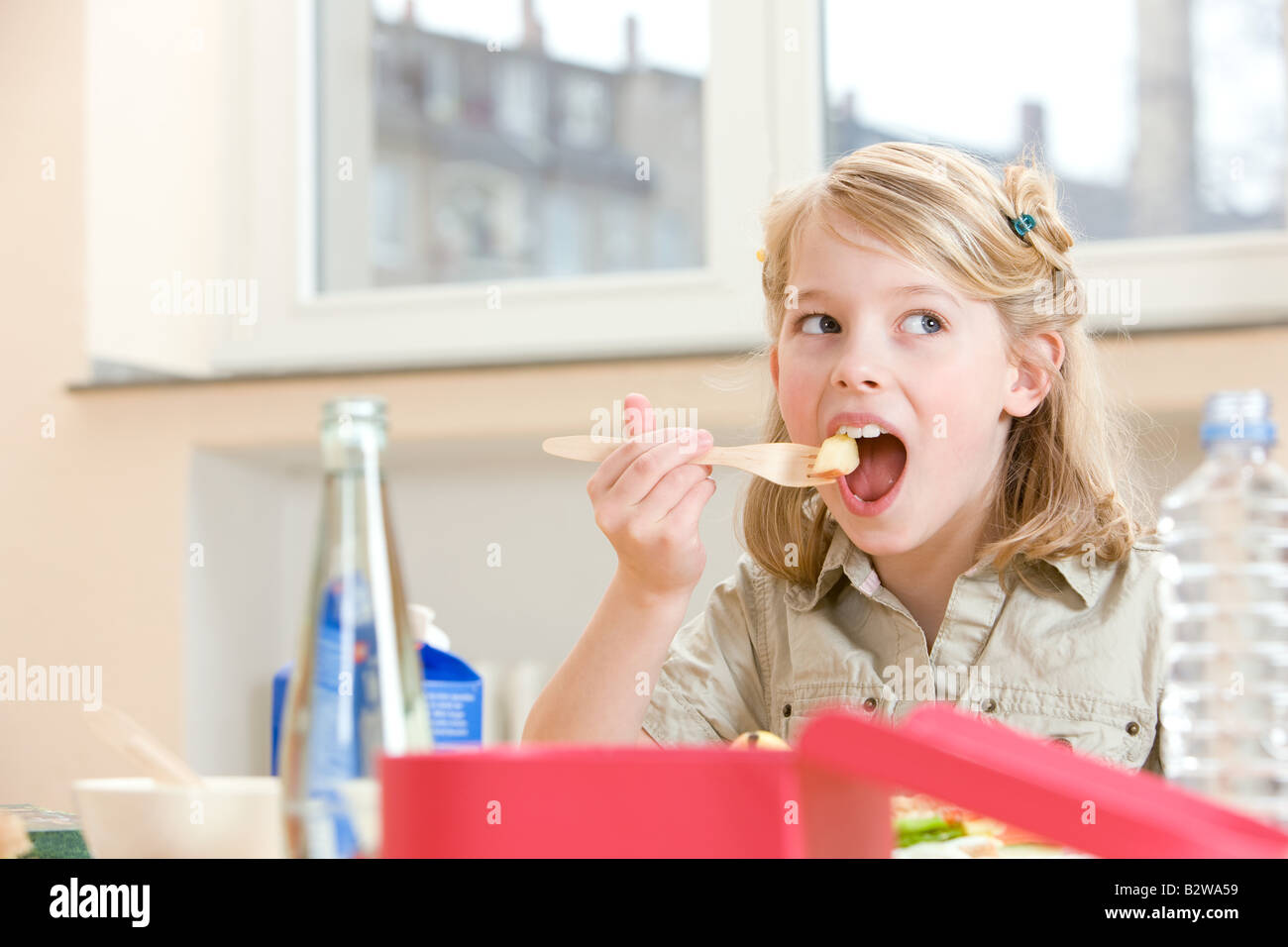 Children Eating Lunch At School High Resolution Stock Photography and ...