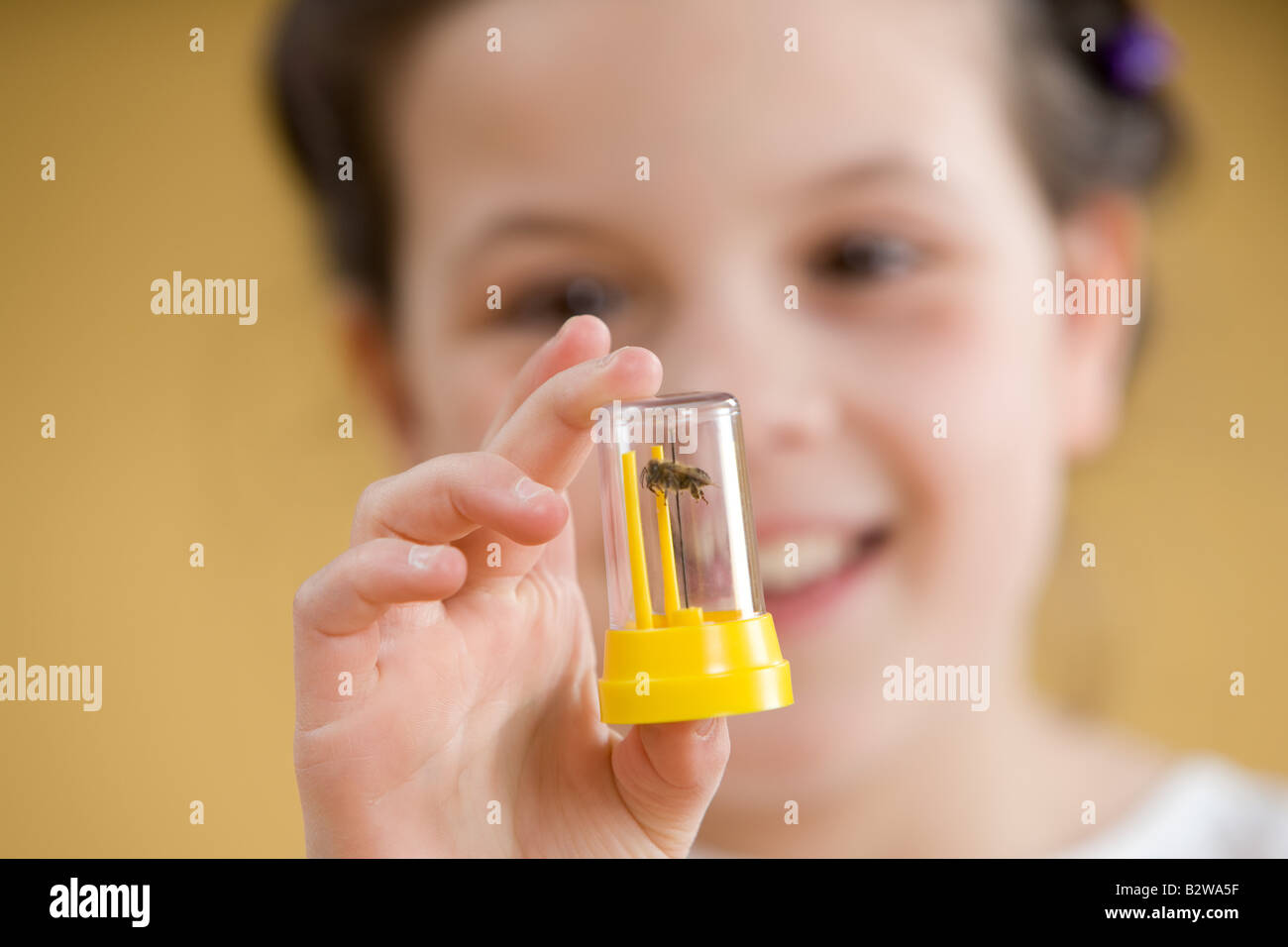 Girl with an insect Stock Photo - Alamy