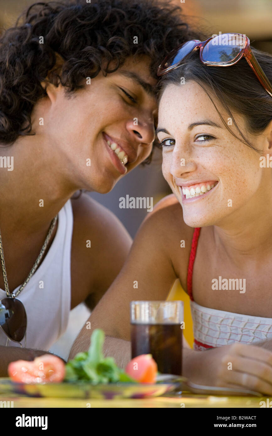 Portrait of a teenage couple Stock Photo - Alamy