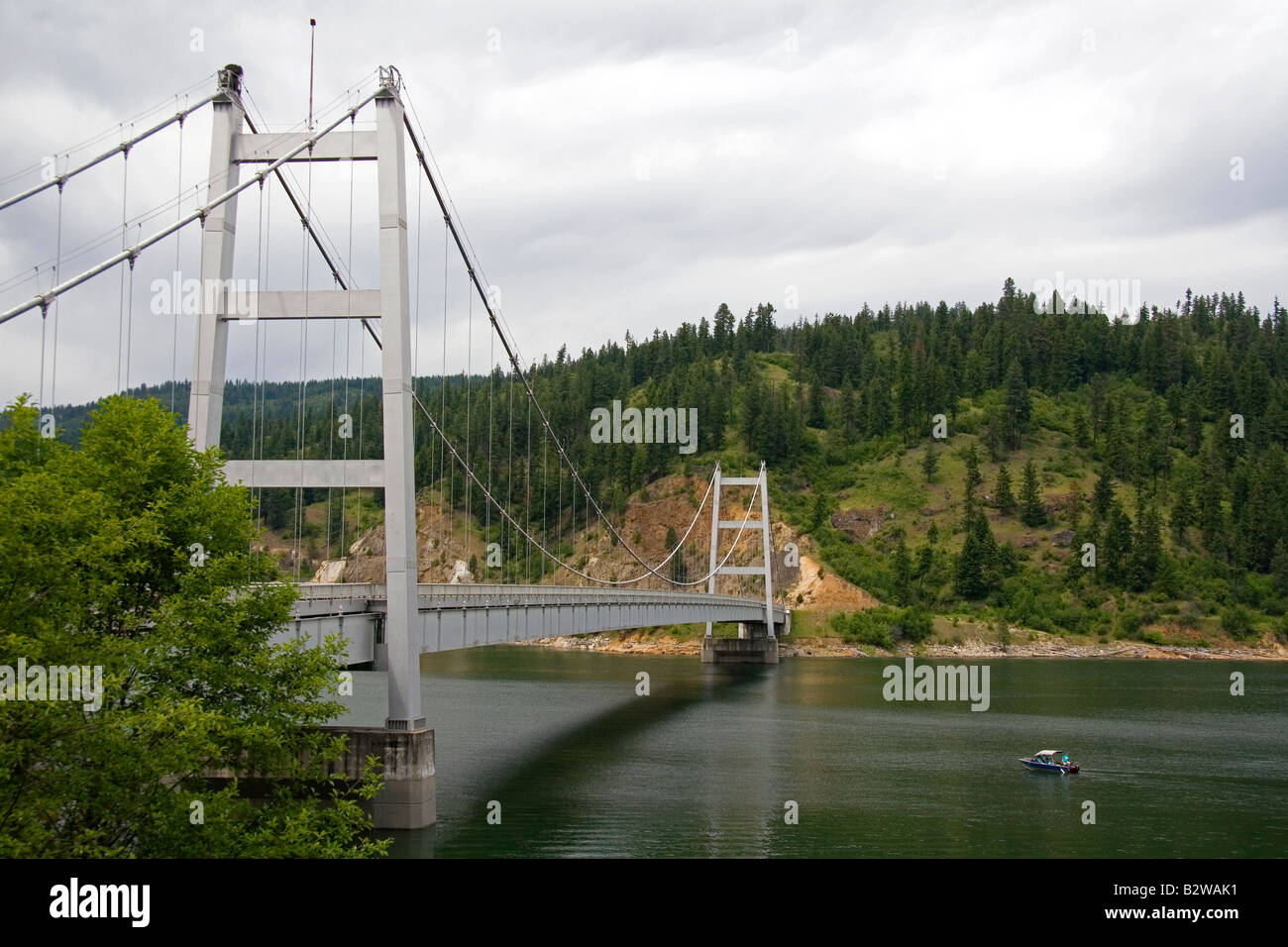 Dent Bridge spanning the Dworshak Reservoir near Orofino Idaho Stock ...