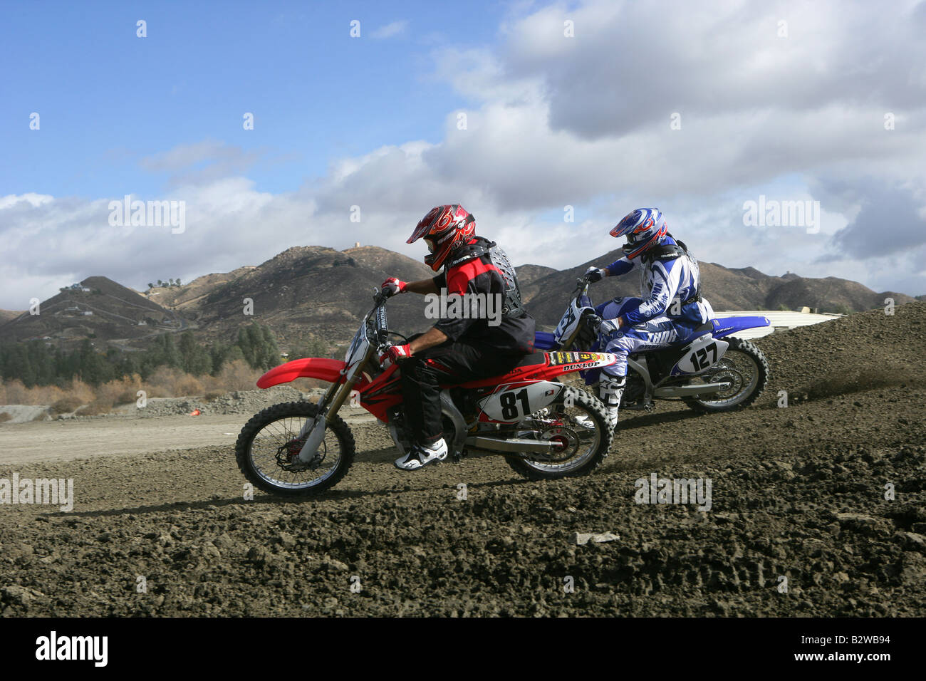 Motocross racers at Lake Elsinore California Stock Photo - Alamy