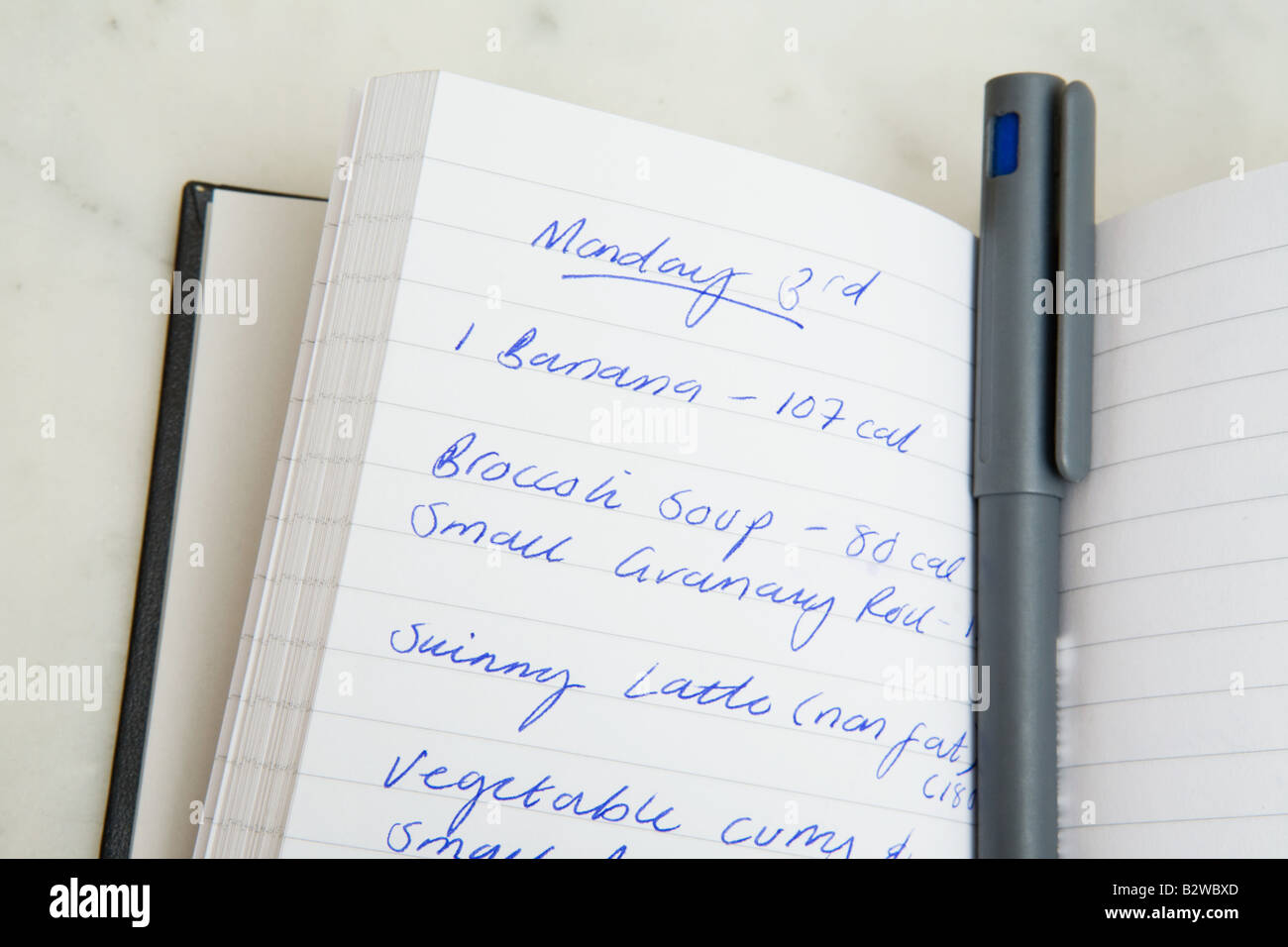 Food diary hi-res stock photography and images - Alamy