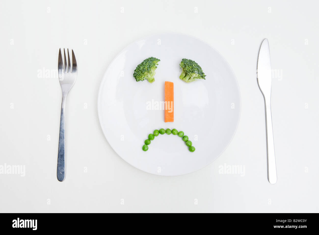 A sad face of vegetables Stock Photo - Alamy