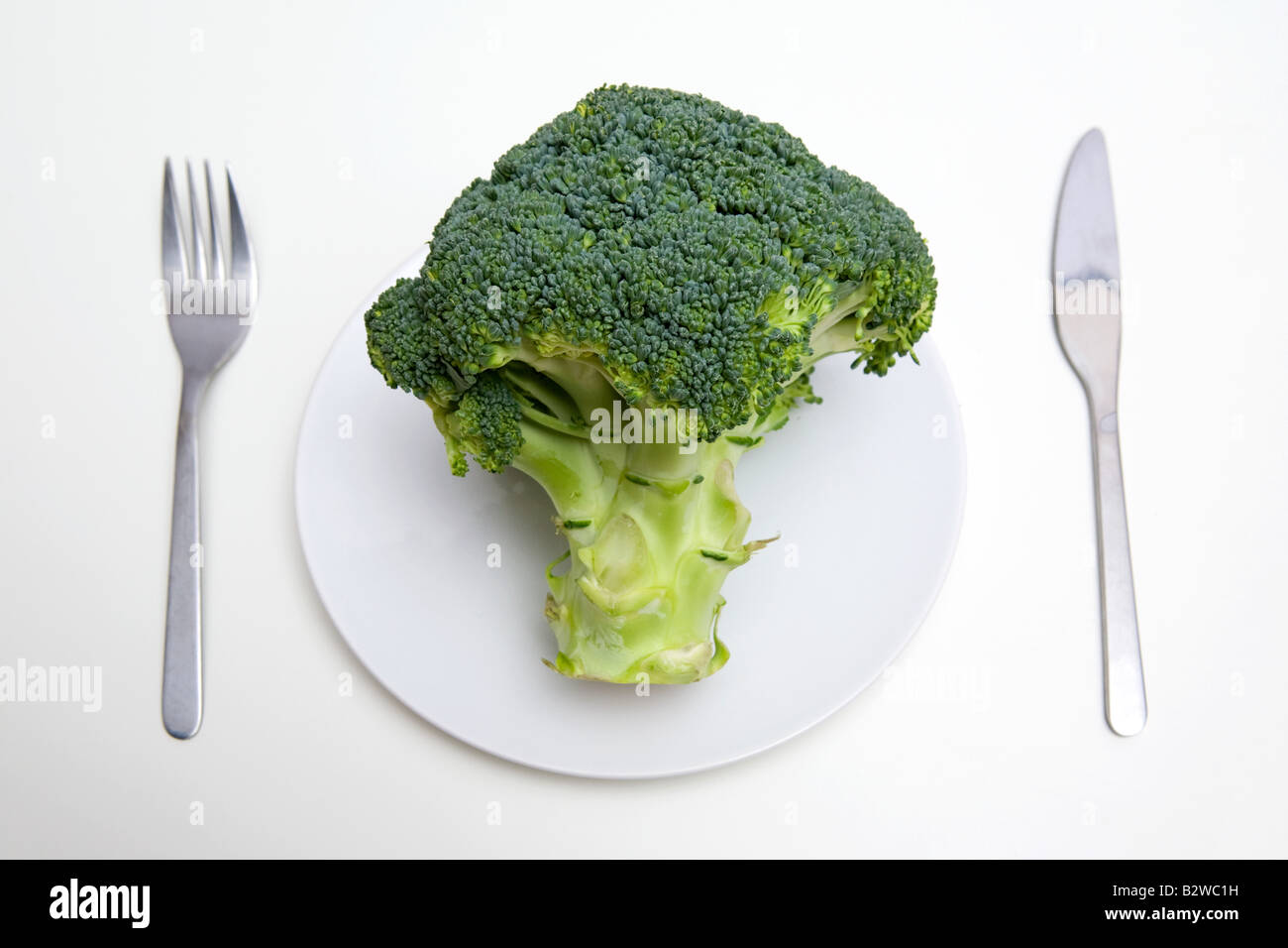 Broccoli on a plate Stock Photo - Alamy