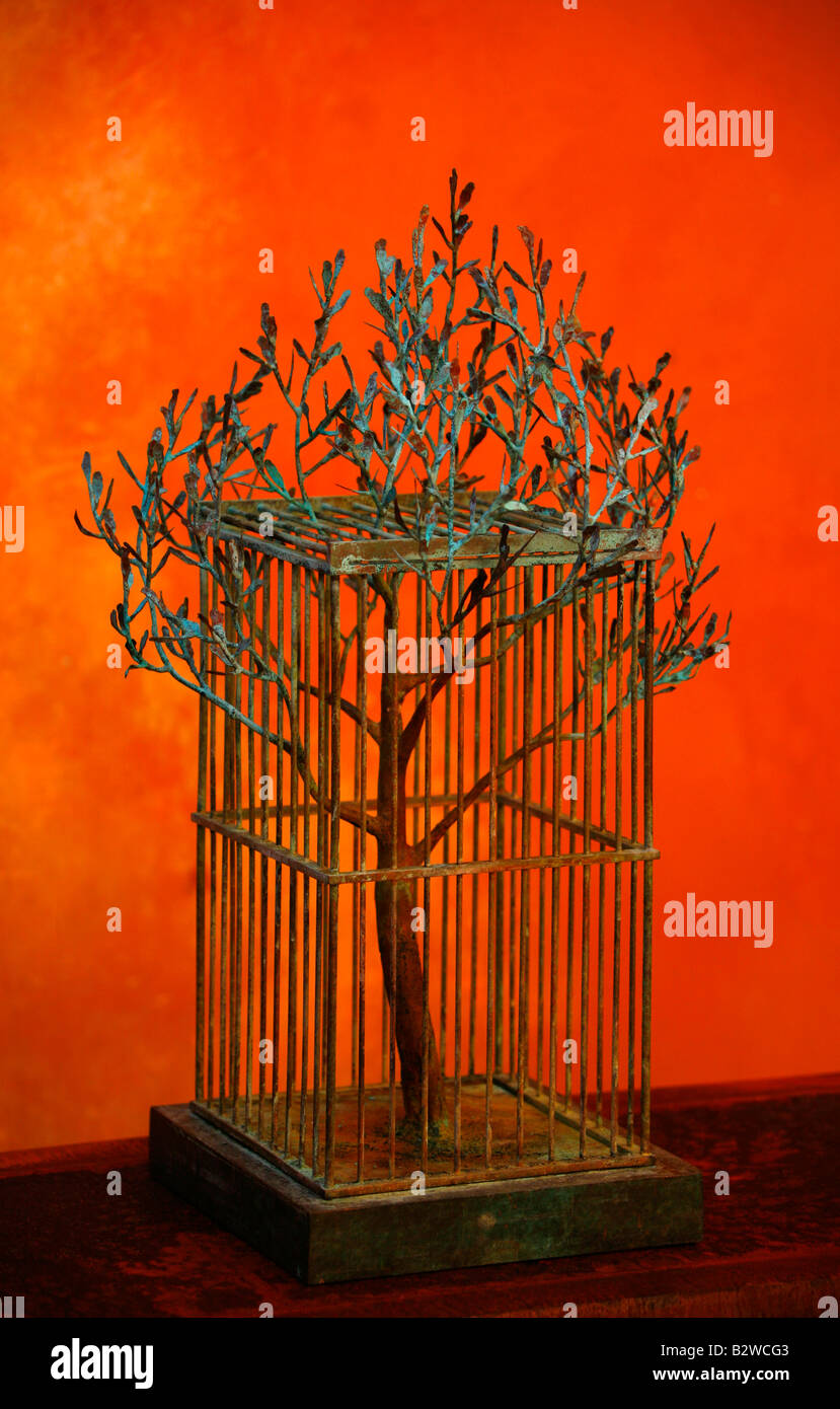 Caged Tree by Alex Kosmas Stock Photo - Alamy