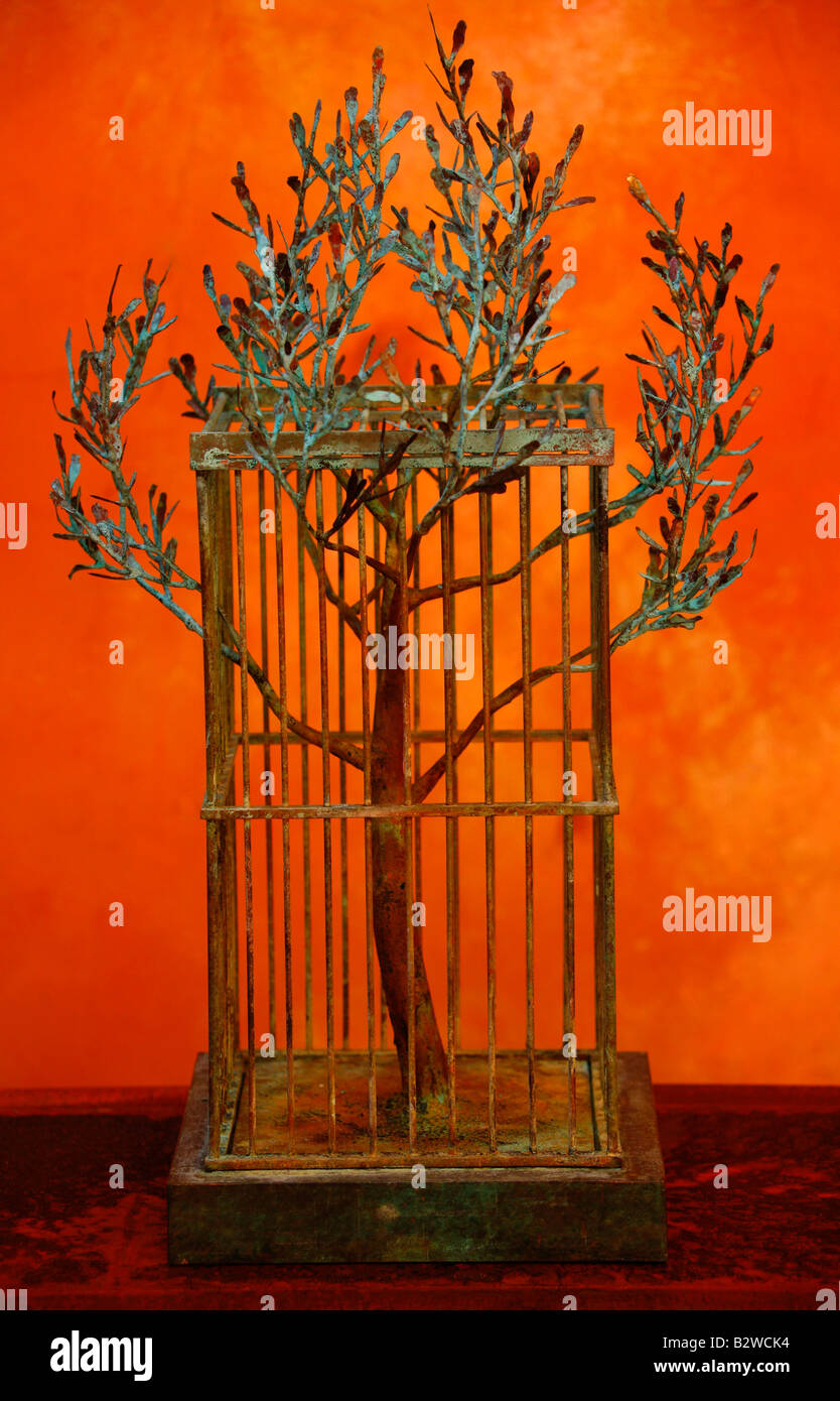 Caged Tree by Alex Kosmas Stock Photo - Alamy