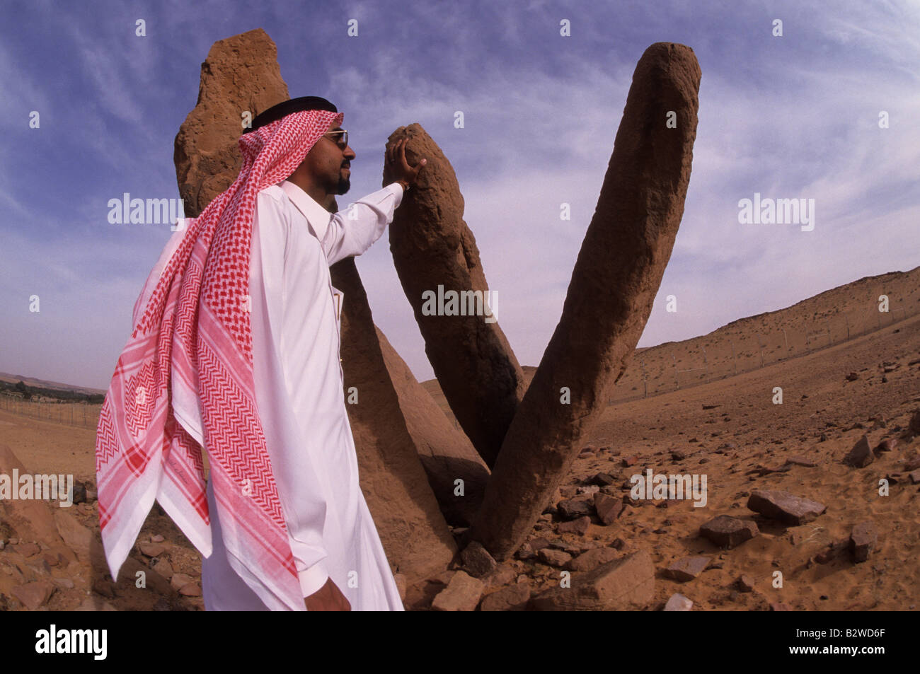 Asia, Middle Est, Saudi Arabia, the inclined stones of Al Rajajil, near ...