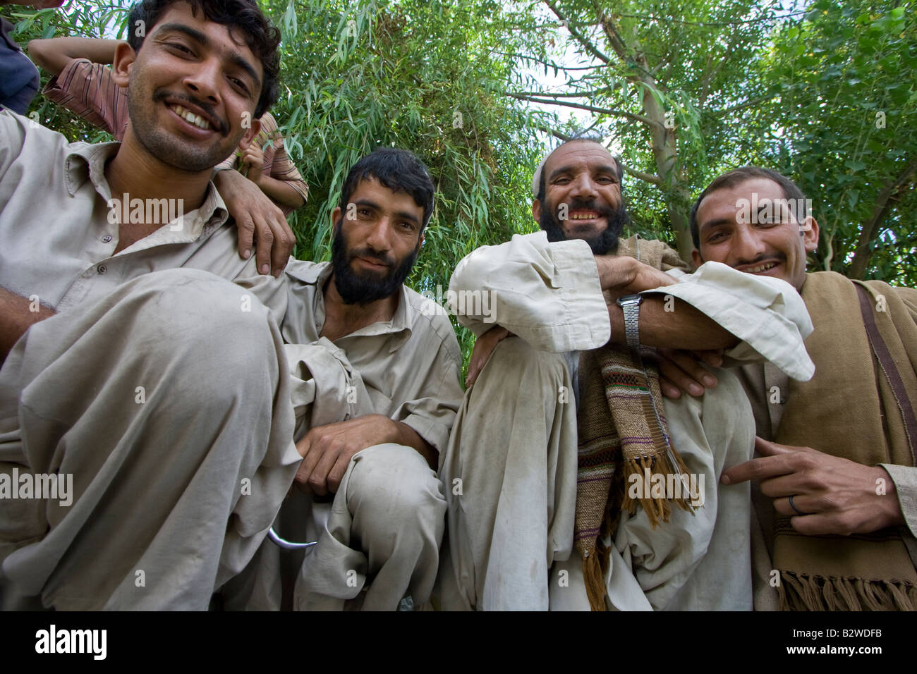 Southern Pakistani Workers in the Hunza Valley in North Pakistan Stock ...