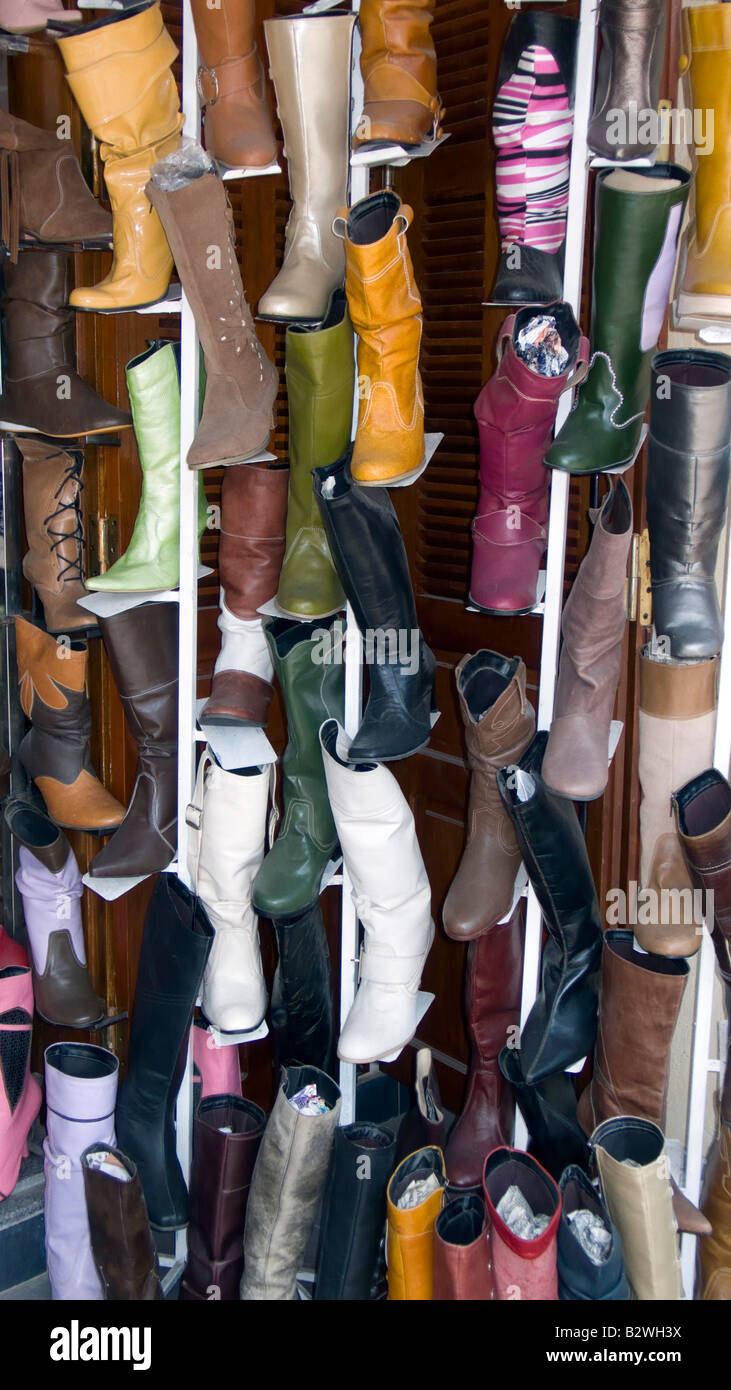 Boot display shop historic Hoi An Vietnam Stock Photo - Alamy