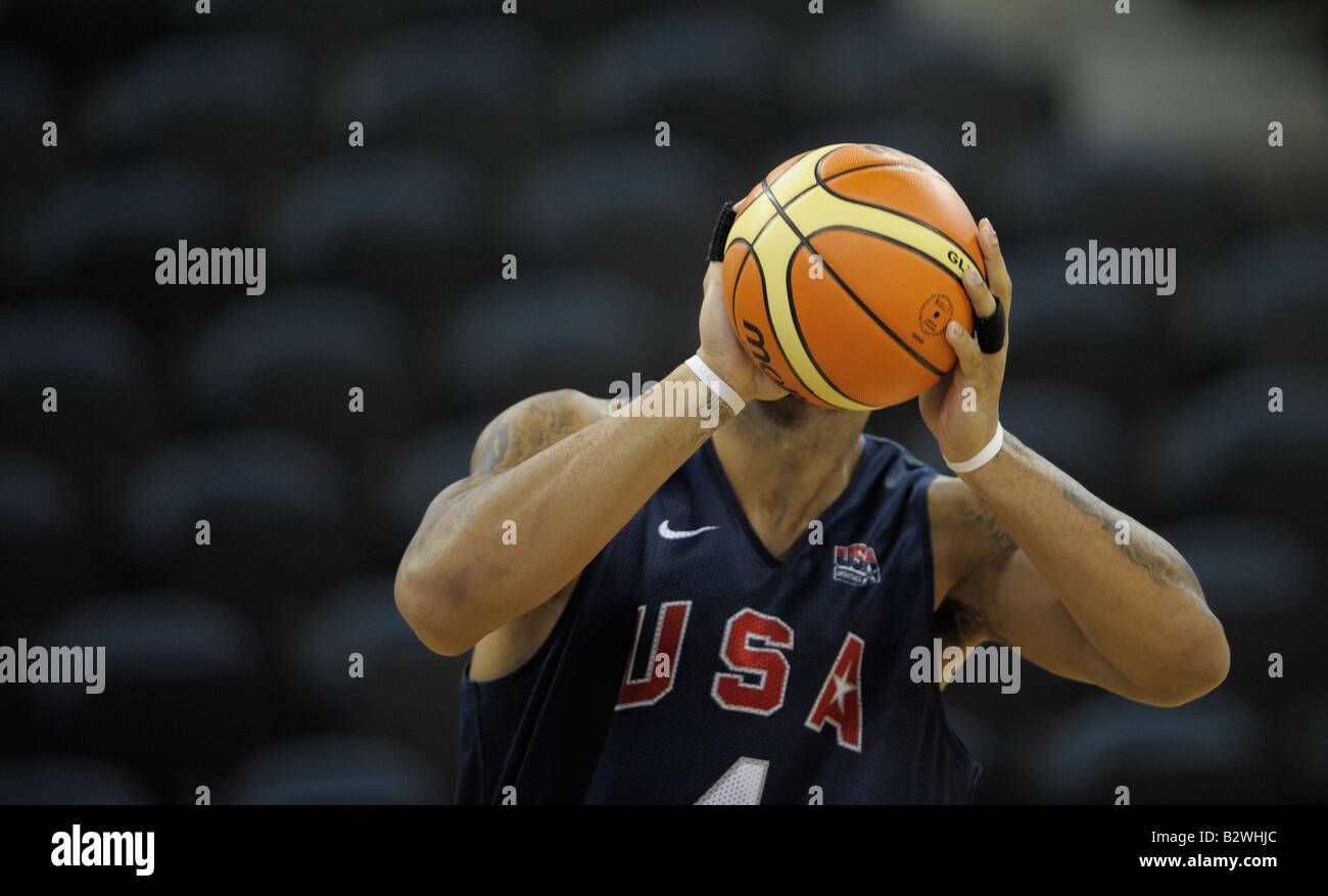 U.S. men senior basketball team player Carlos Boozer attends a training ...