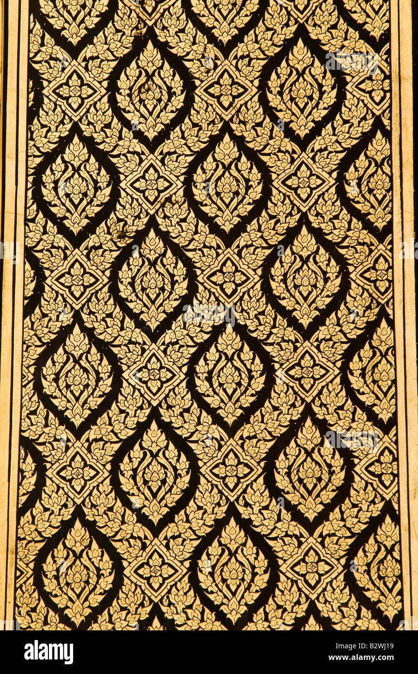 Buddhist decoration at a temple in Bangkok, Thailand Stock Photo - Alamy