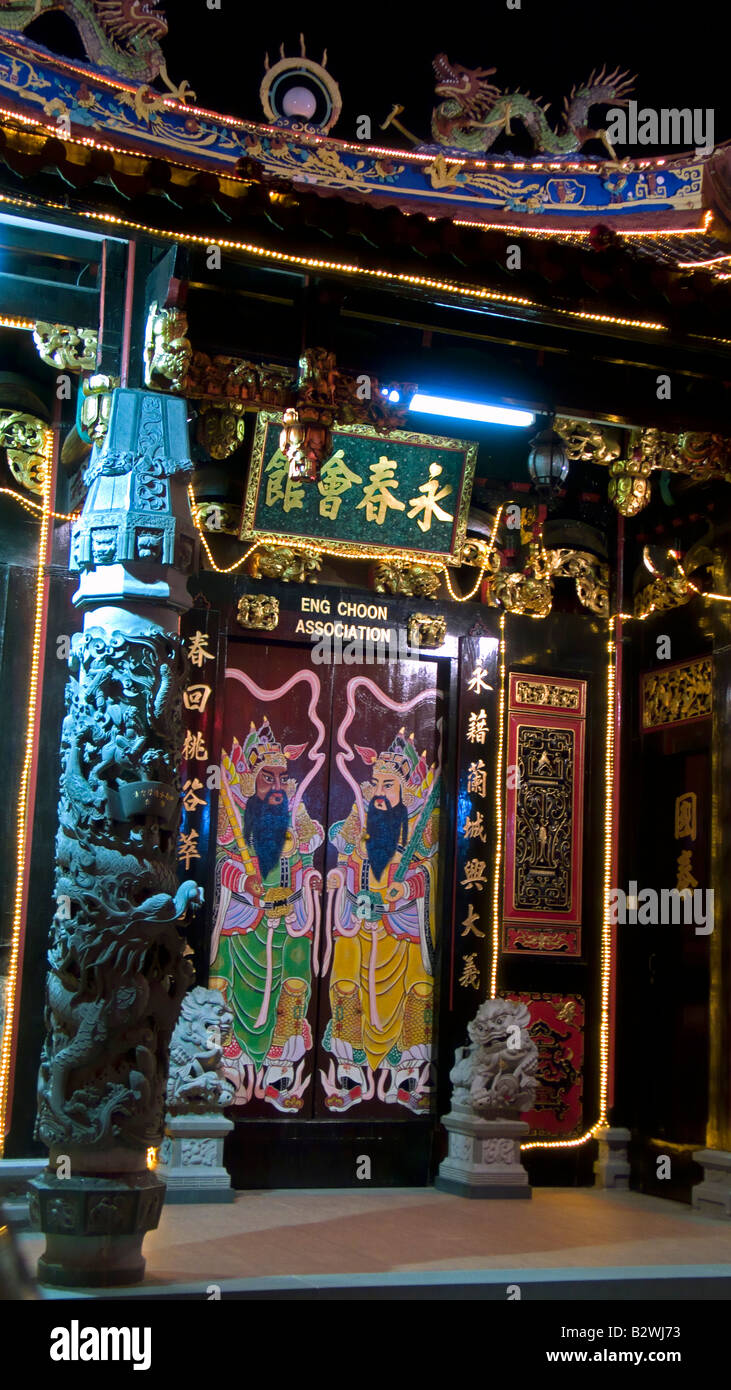 Ornate doors of Eng Choon Chinese clan association Malacca Malaysia ...