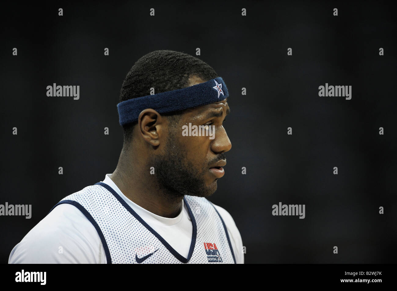 U.S. men senior basketball team player LeBron James attends a training ...