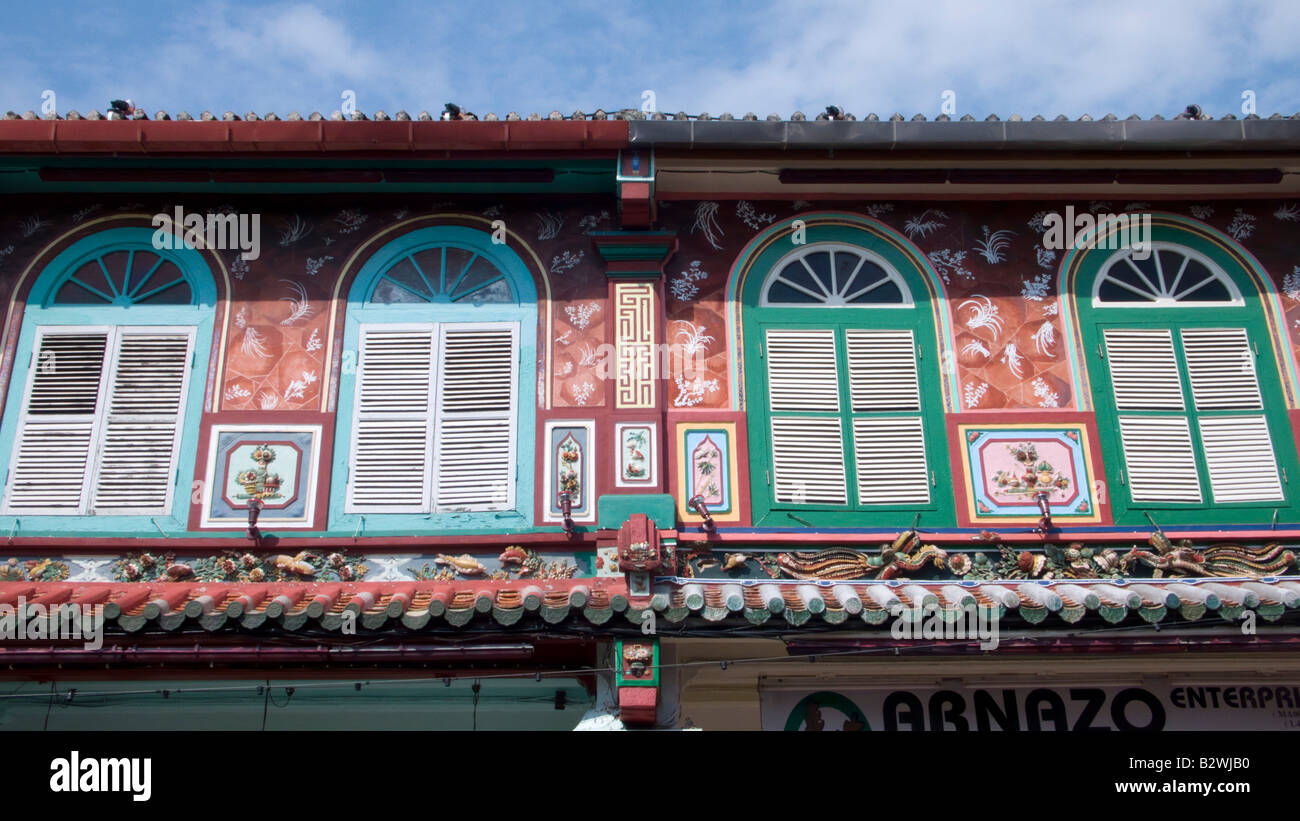 Chinese Baba Nyonya architecture old town Malacca Malaysia Stock Photo ...