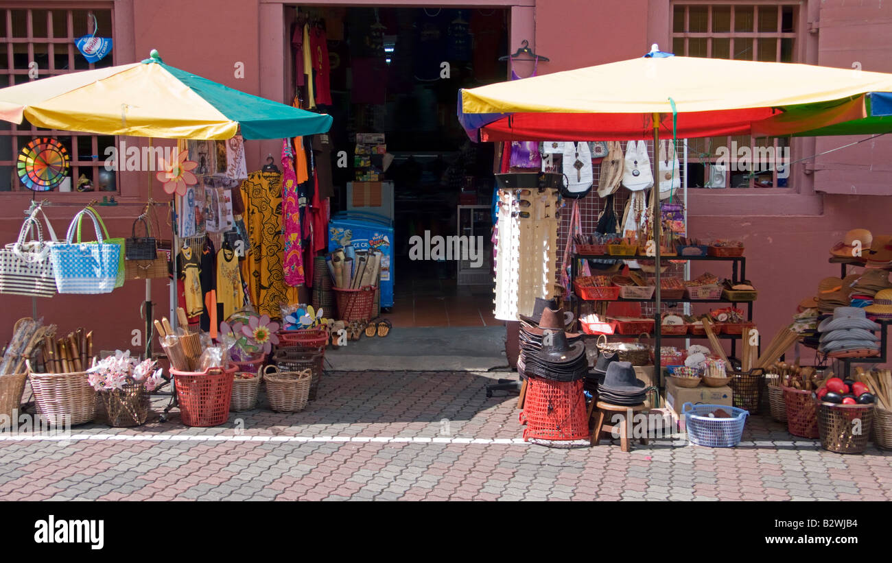Trinket and souvenir stalls Dutch Square Malacca Malaysia Stock Photo ...