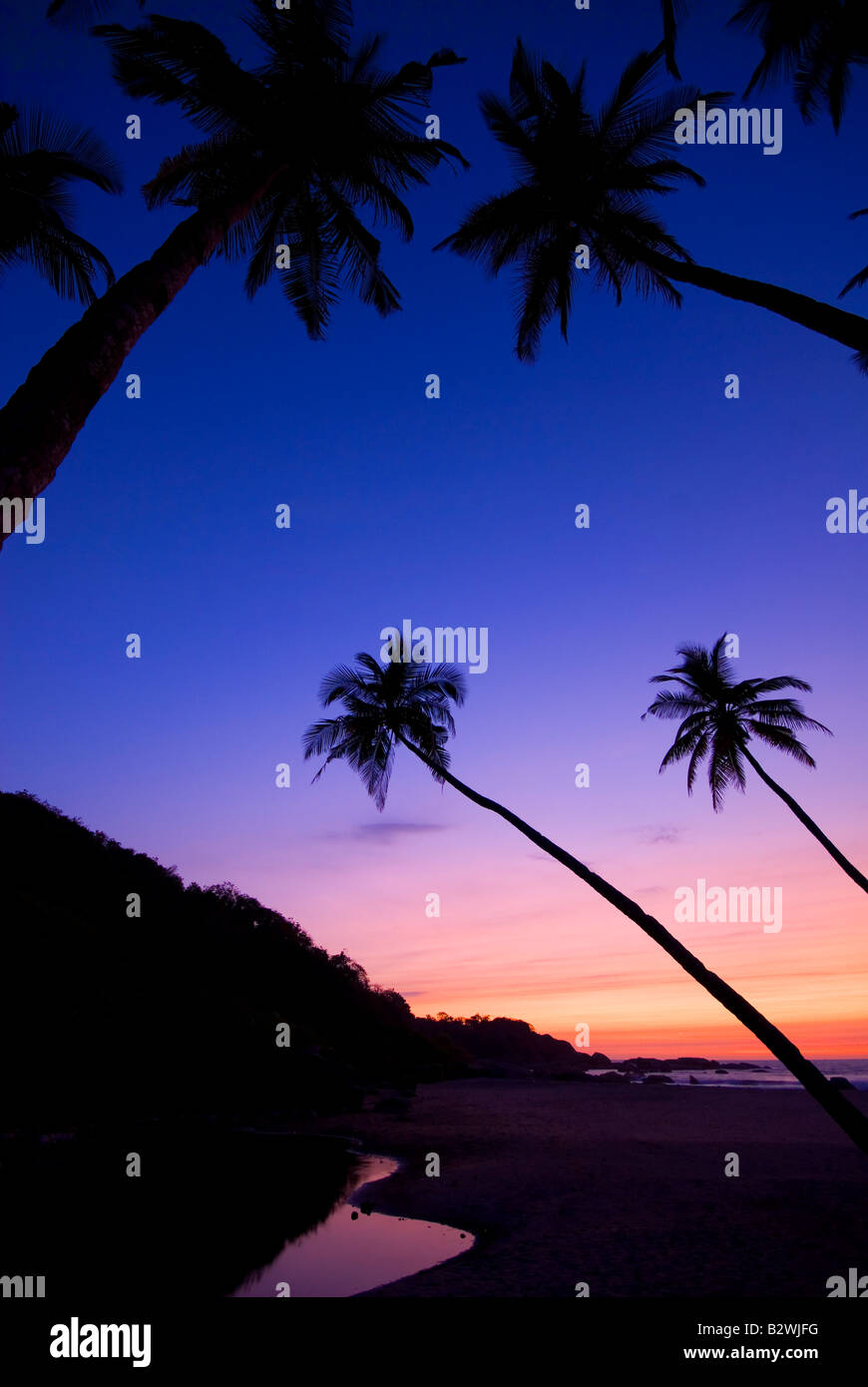 Sunset at Agonda Beach, South Goa, India, Asia Stock Photo - Alamy