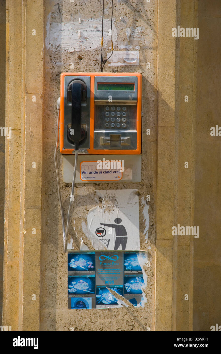 Public telephone Bucharest Romania Europe Stock Photo - Alamy