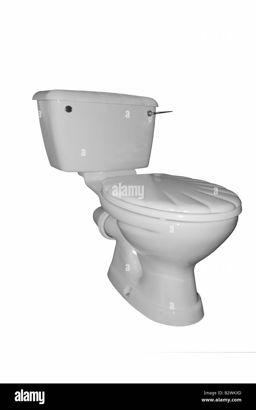Clean fresh white toilet Cut out Stock Photo - Alamy