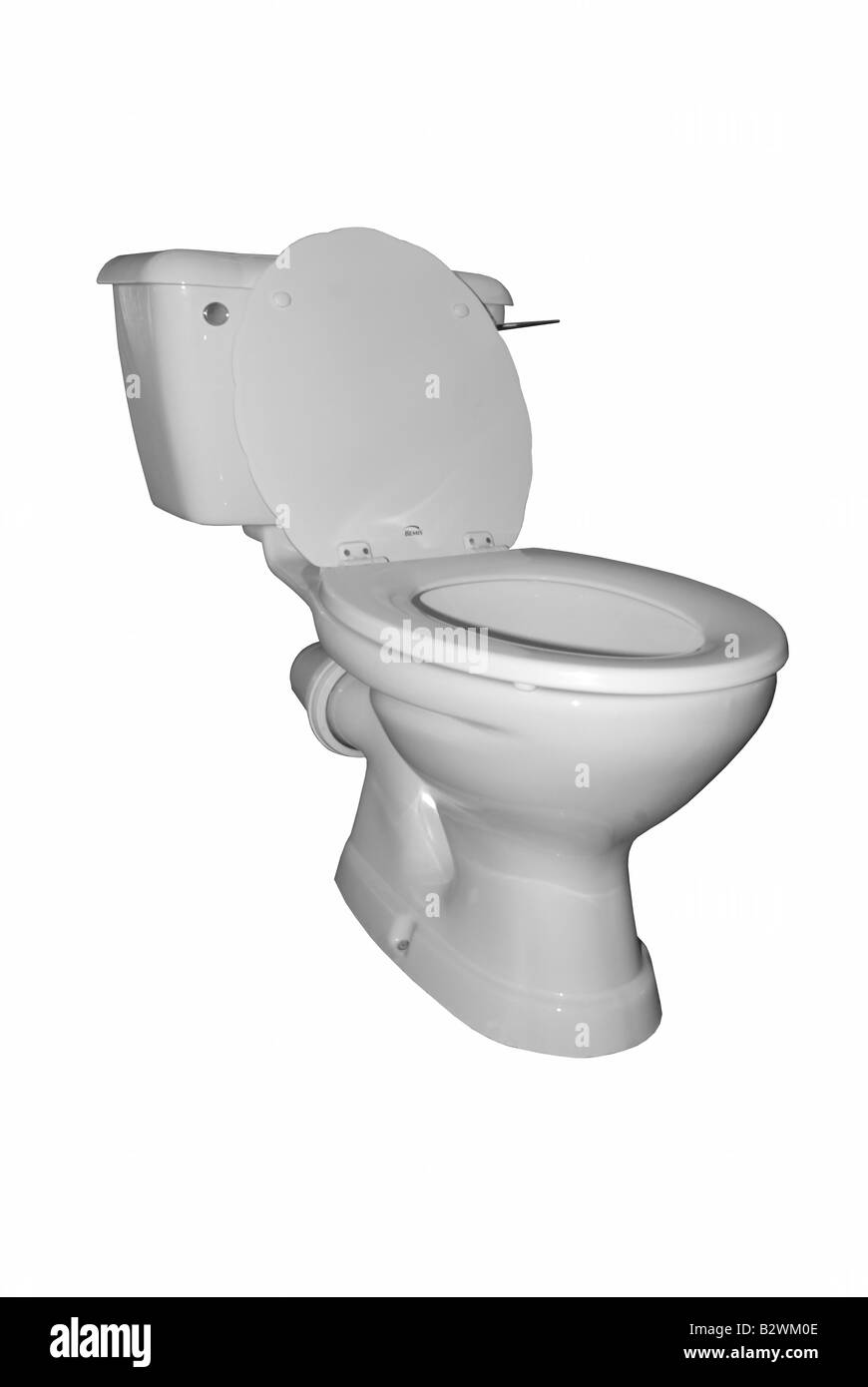 Clean fresh white toilet Cut out Stock Photo - Alamy