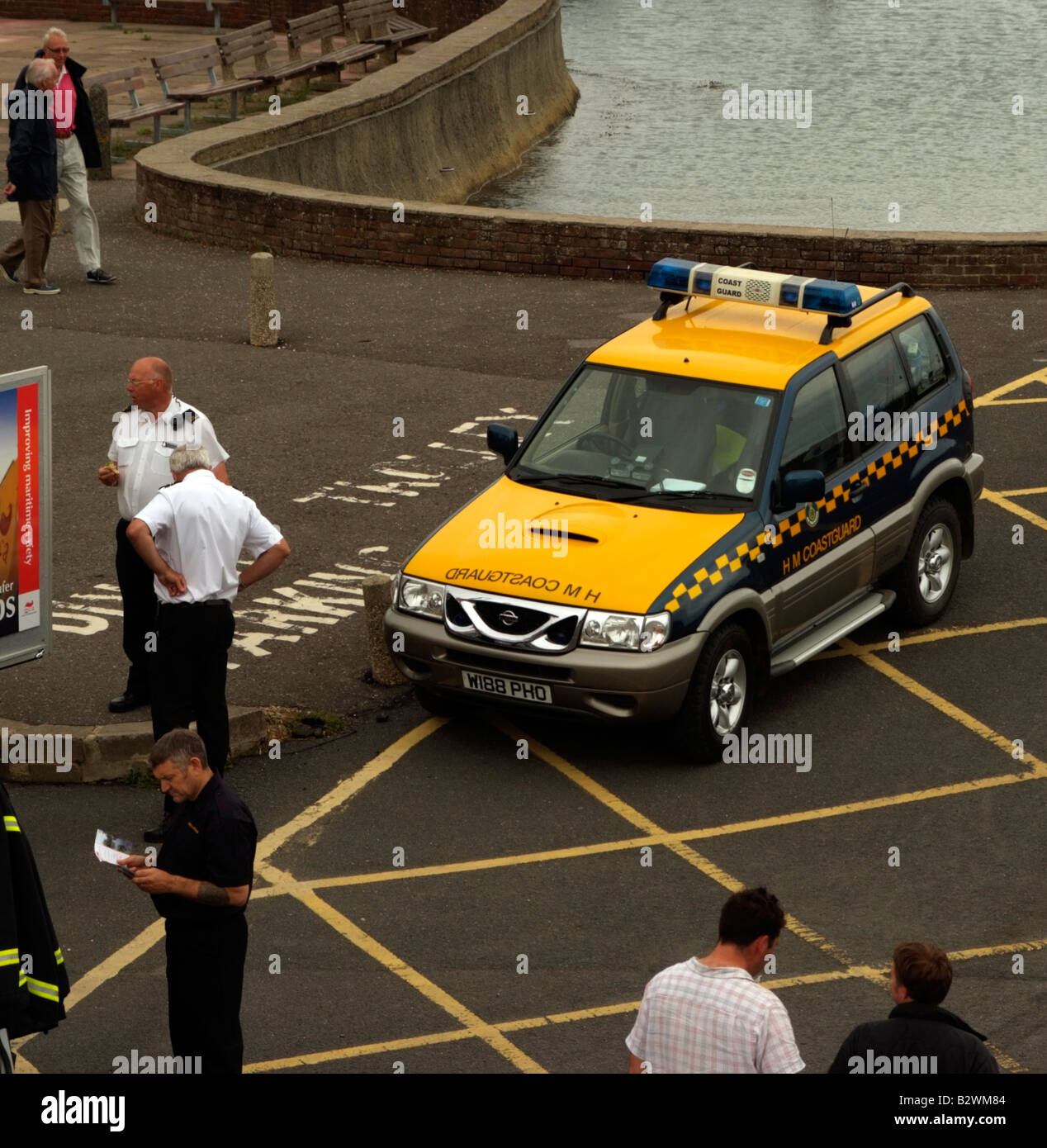 HM Coastguard 4x4 rescue vehicle at Lymington southern England UK Stock ...