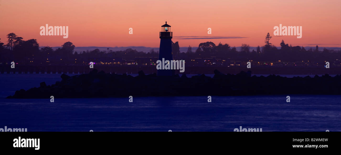 Sunset Panoramic at the Santa Cruz Yacht Harbor Stock Photo - Alamy