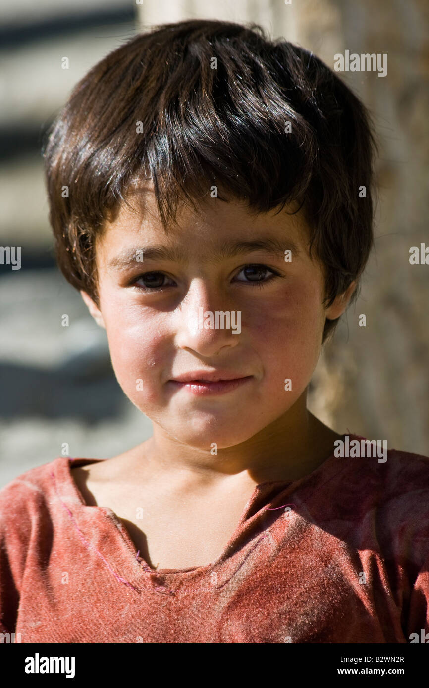 Hunza Child in Karimabad in Northern Pakistan Stock Photo - Alamy