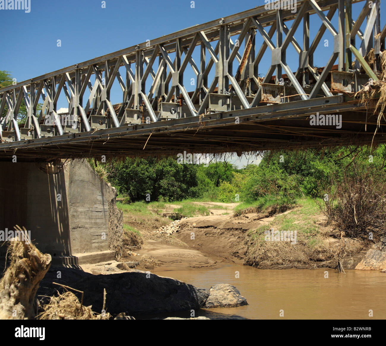 Mara Bridge crossing the river Mara in Kenya Africa Stock Photo - Alamy