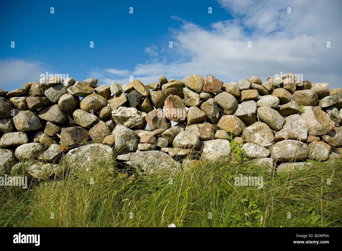 Stone wall, near Roundstone, Connemara, County Galway, Ireland Stock ...