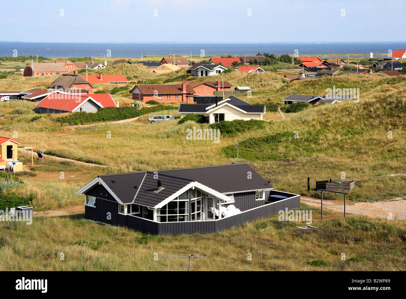Summer residential area in Hvide Sande, Denmark Stock Photo - Alamy