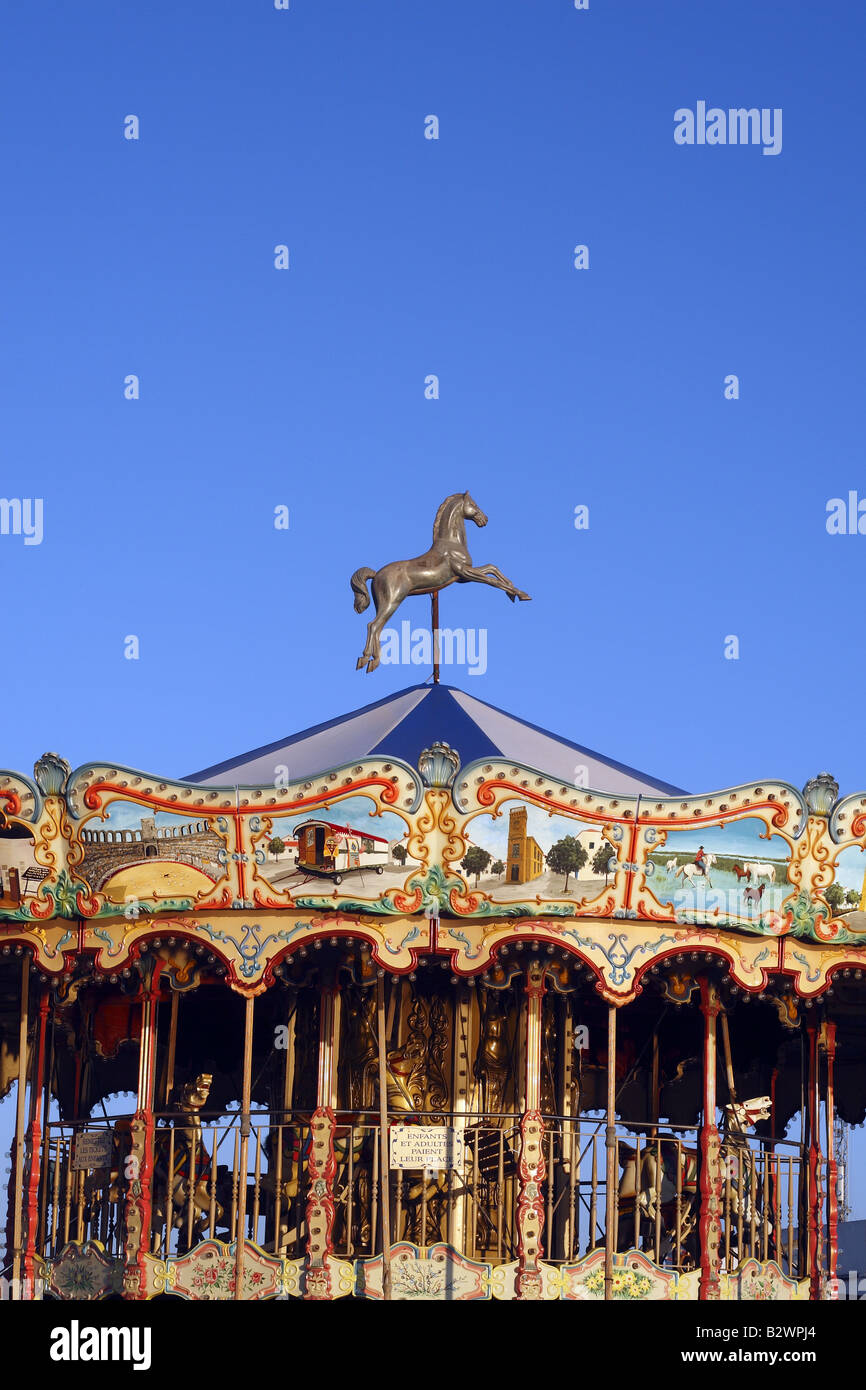 Traditional Carousel in Les Saintes Maries de La Mer, Camargue ...