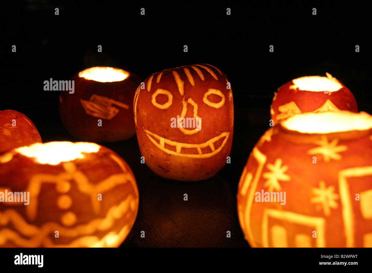 Turnip lamp at Räbechilbi Turnip Festival, Richterswil, Switzerland ...