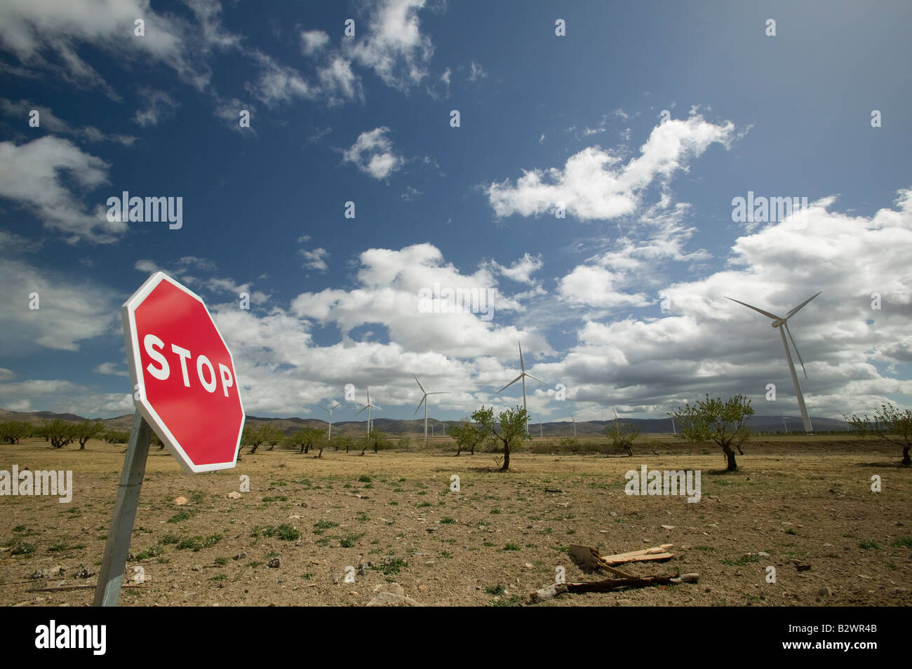 Stop windmills stop sign in hi-res stock photography and images - Alamy