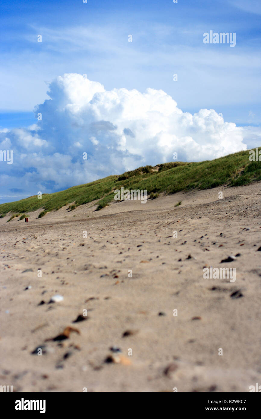Sand, dunes and clouds, Hvide Sande, Denmark Stock Photo - Alamy