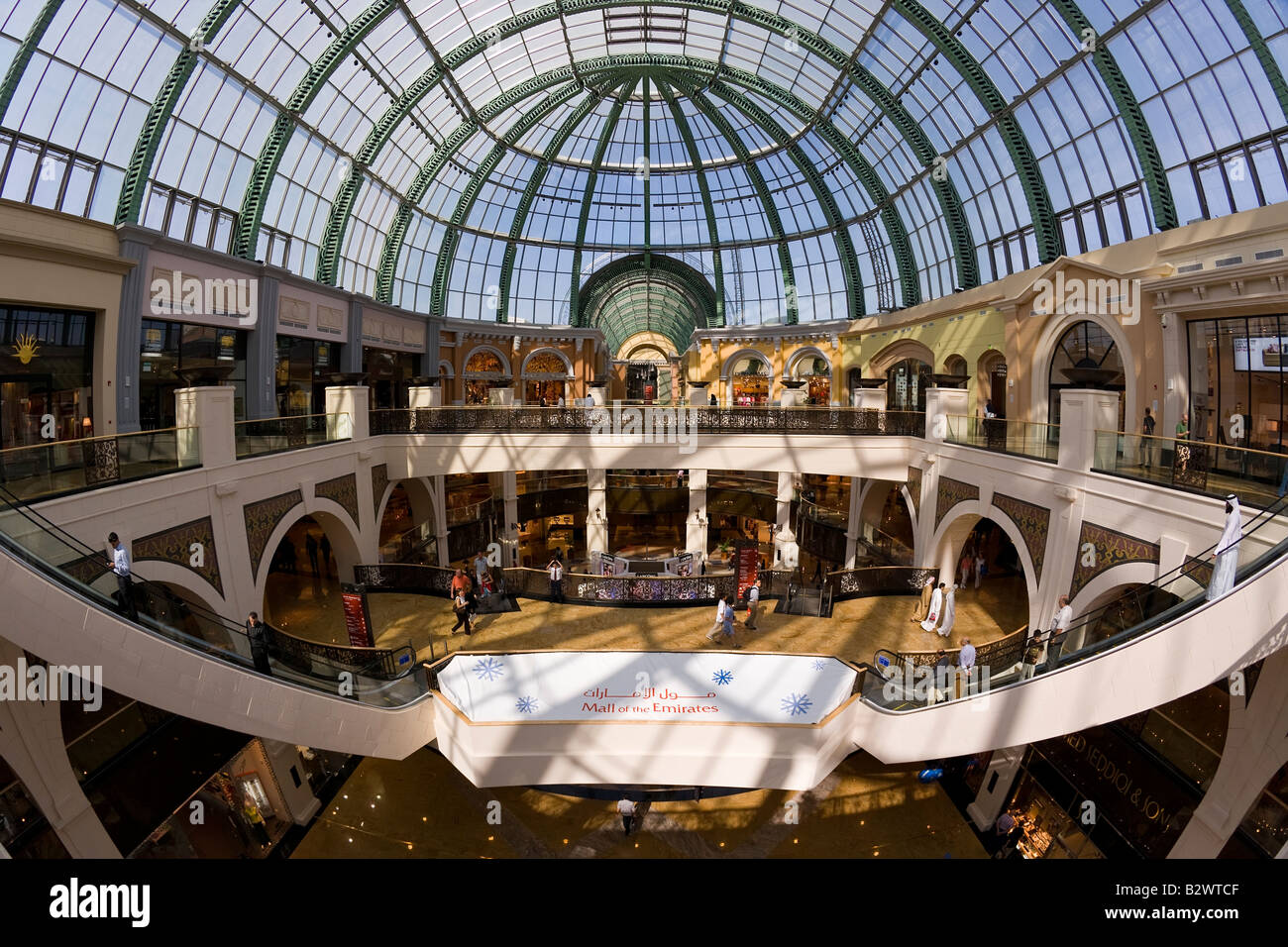 United Arab Emirates Dubai Mall of the Emirates interior Jumeirah Stock ...