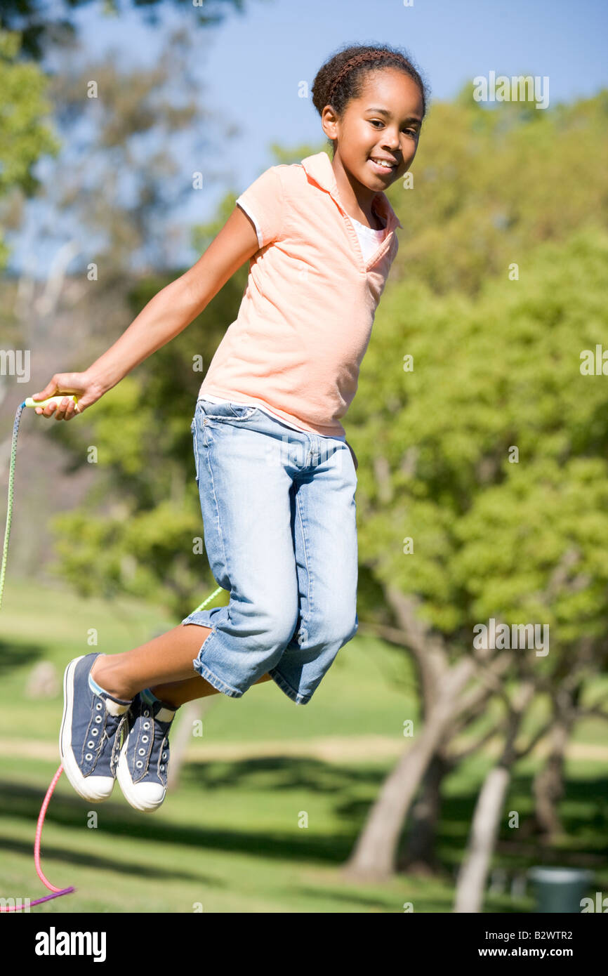 Children skipping with rope hi-res stock photography and images - Alamy