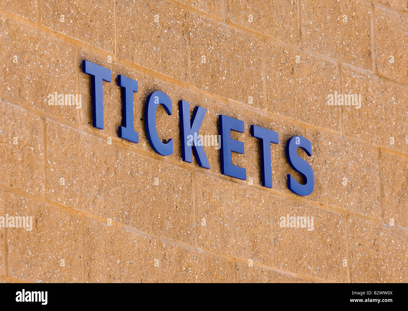 Sign over a ticket booth Stock Photo - Alamy