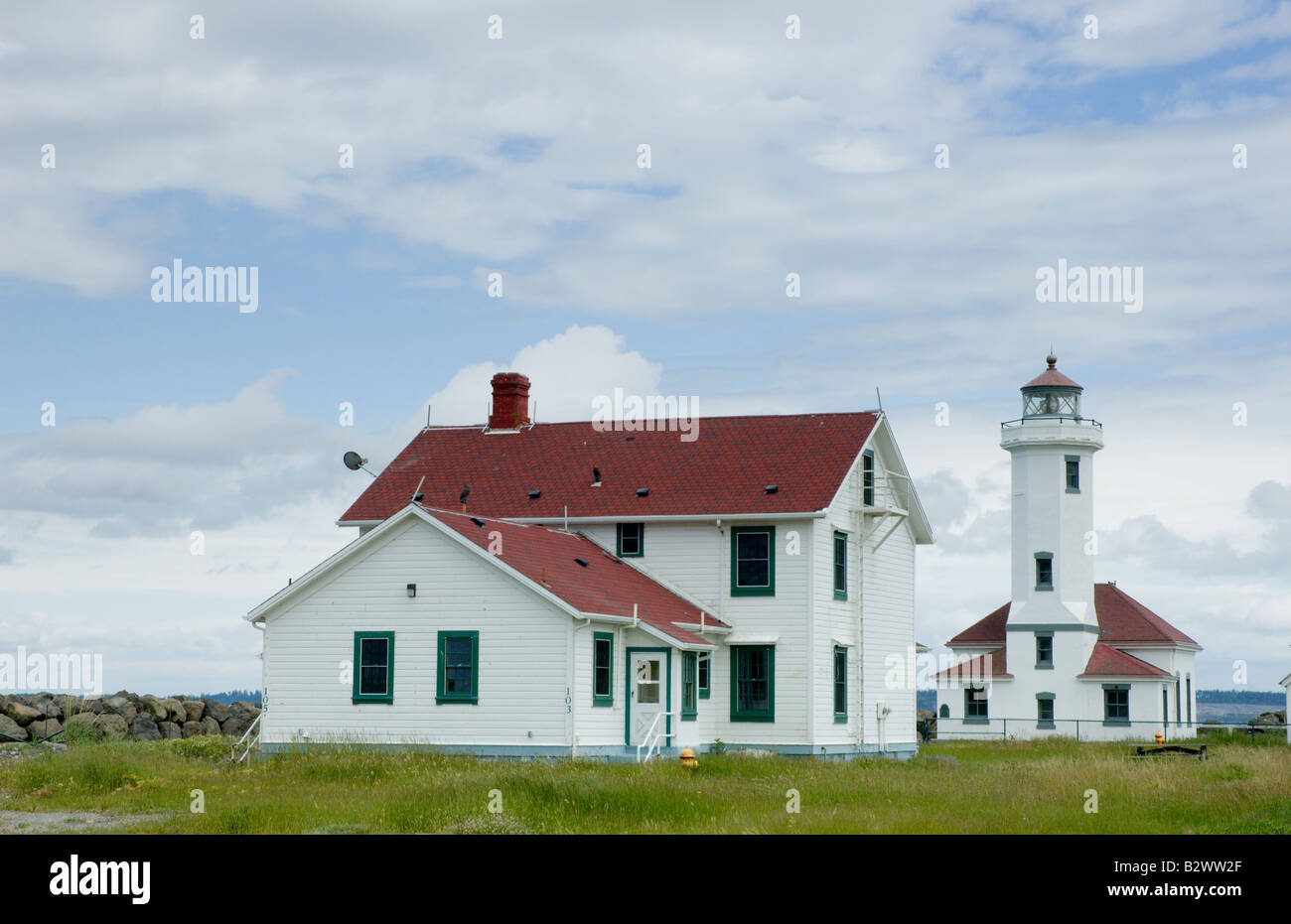 Point Wilson Lighthouse at Fort Worden State Park, Port Townsend ...