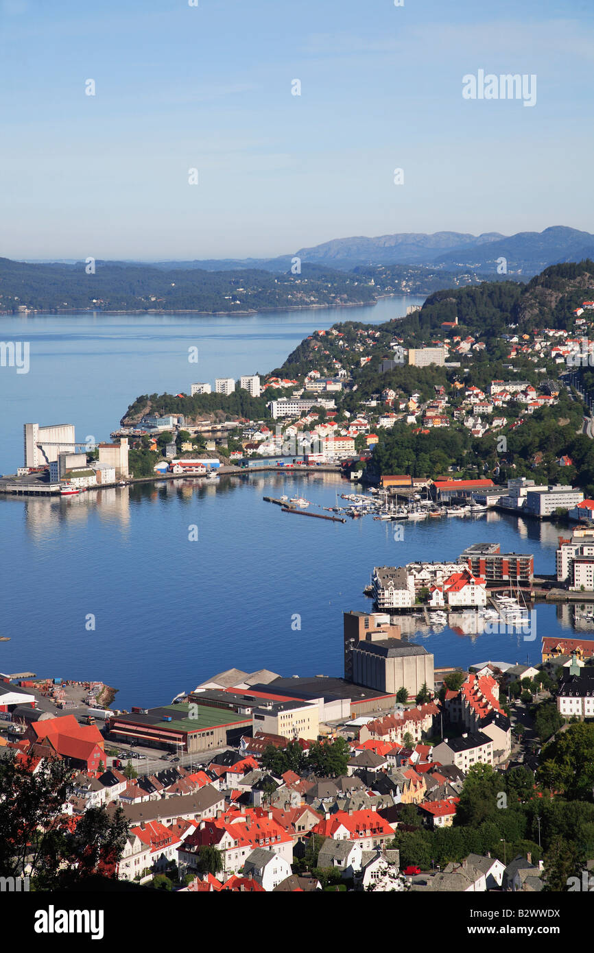Norway Bergen general aerial view Stock Photo - Alamy