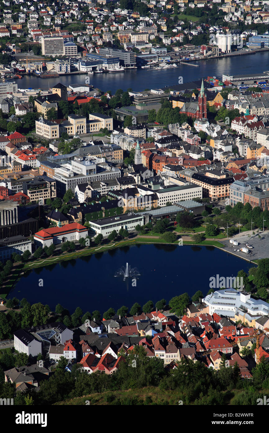 Norway Bergen general aerial view Stock Photo - Alamy
