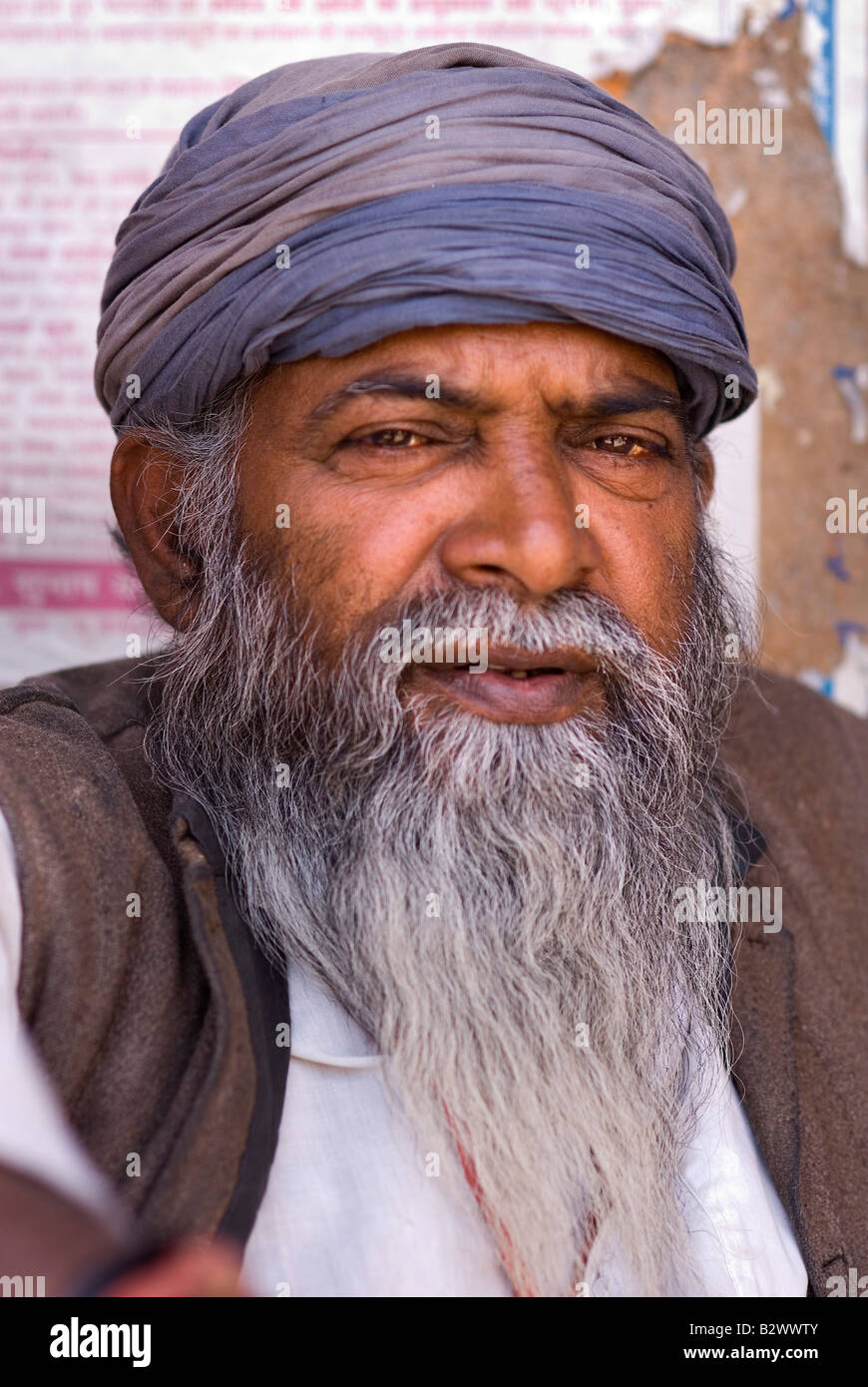 Portrait of local man, Jaipur City, Rajasthan, India, Subcontinent ...
