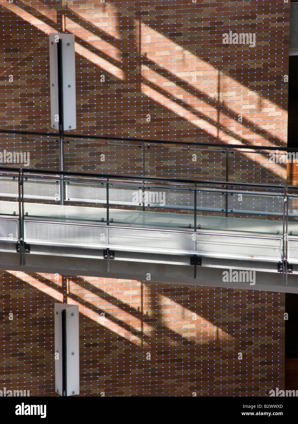 walkway in glass atrium, Paul G. Allen Center for Computer Science ...