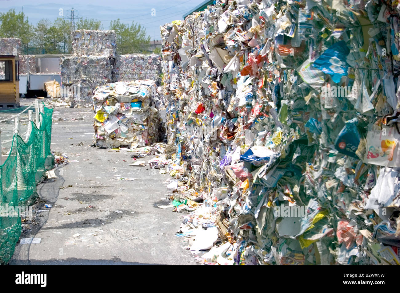 Bales of paper for recycling Stock Photo - Alamy