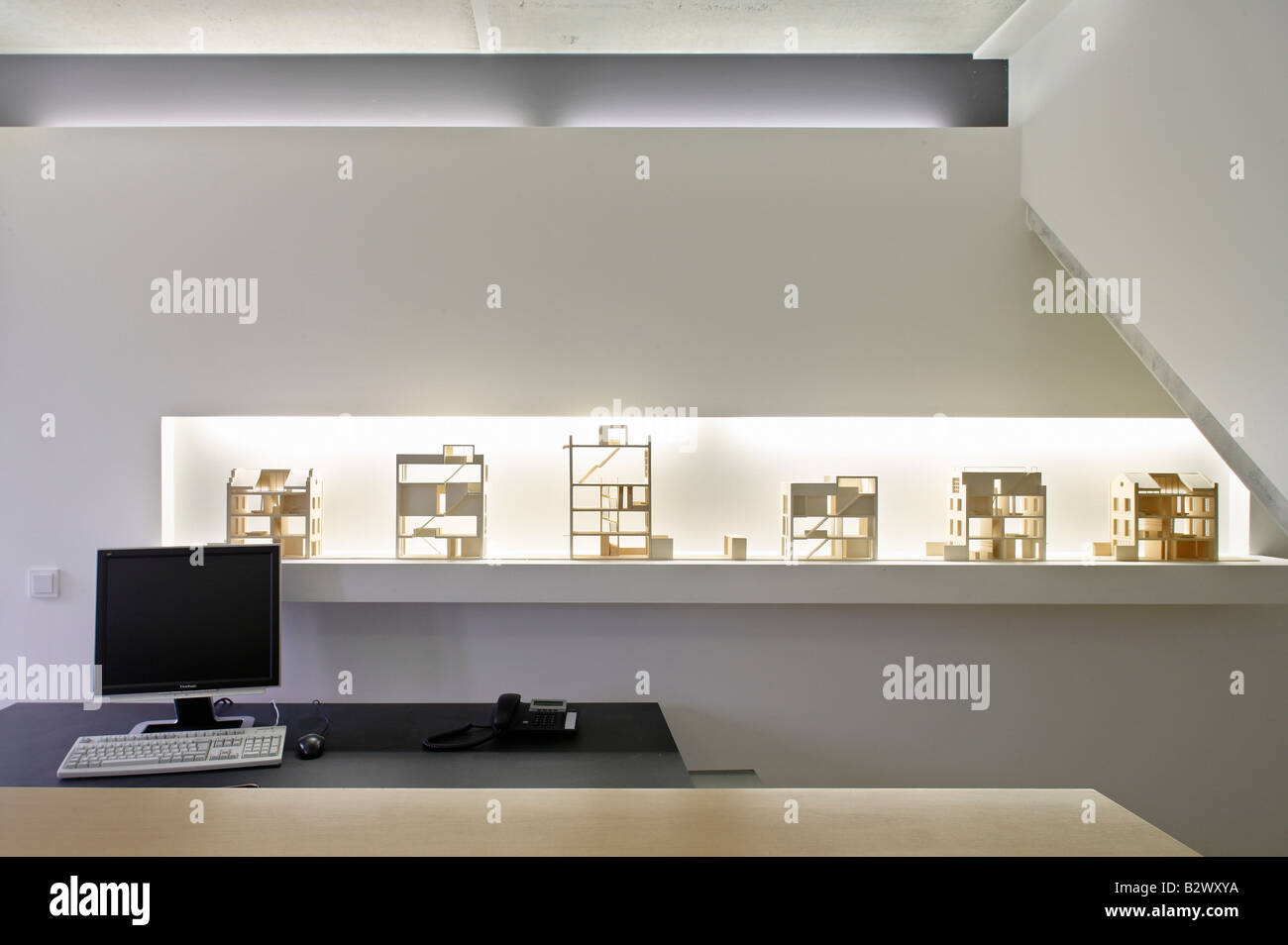 Architecture models in a room Stock Photo - Alamy