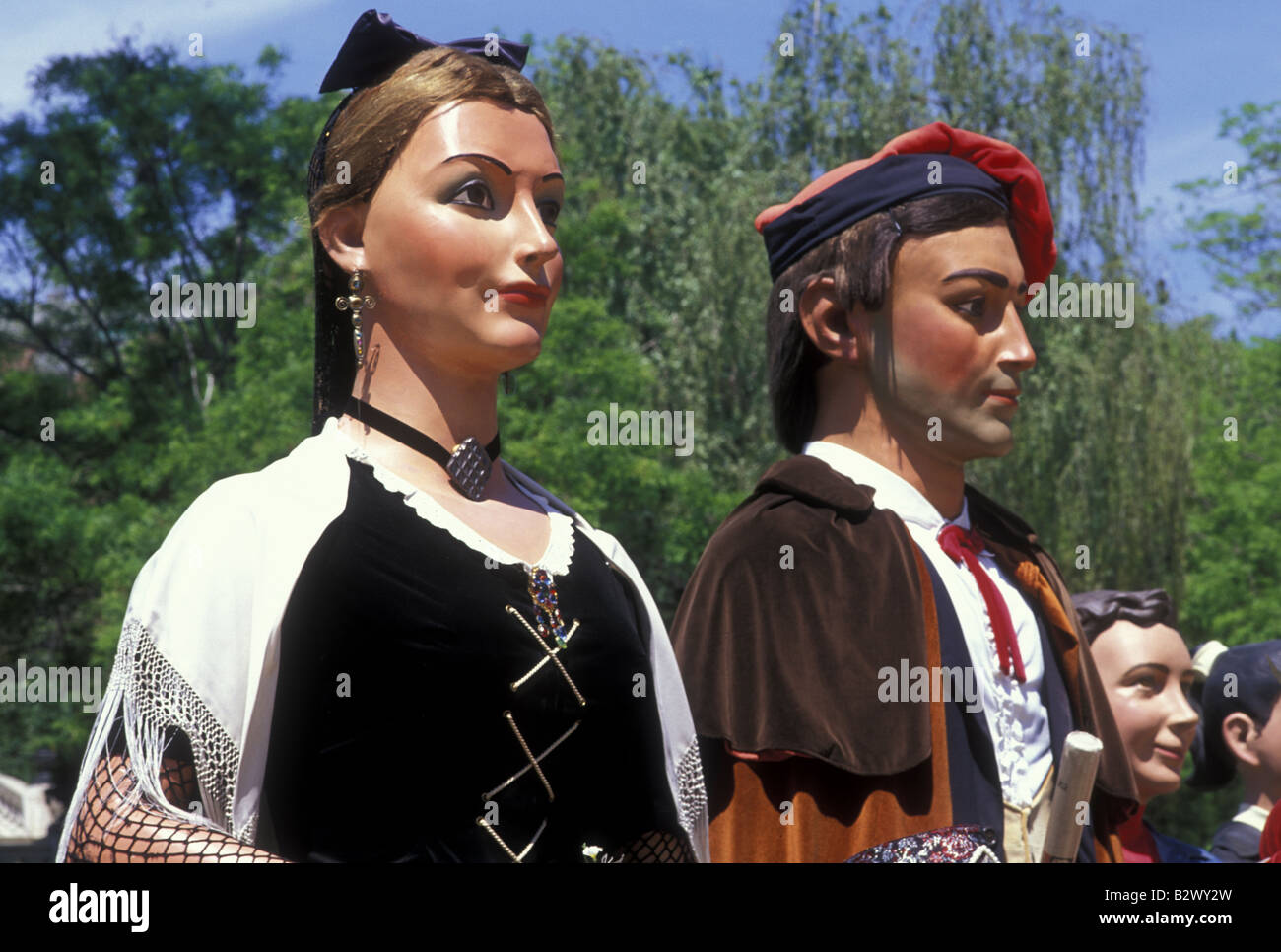 Gegants in carnival procession, Barcelona, Spain Stock Photo - Alamy