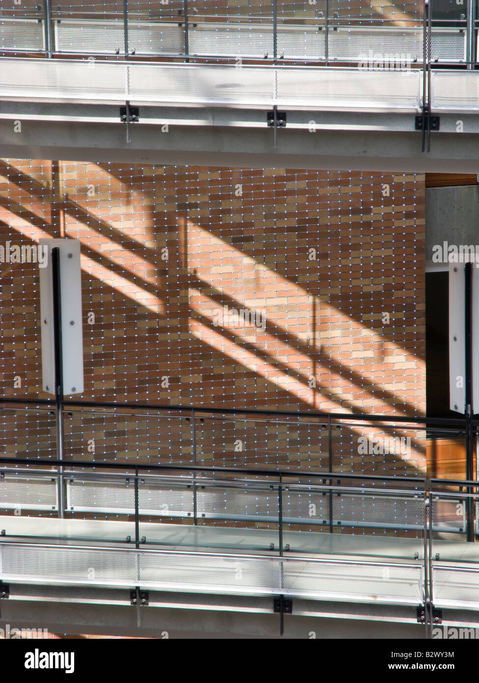 walkway in glass atrium, Paul G. Allen Center for Computer Science ...