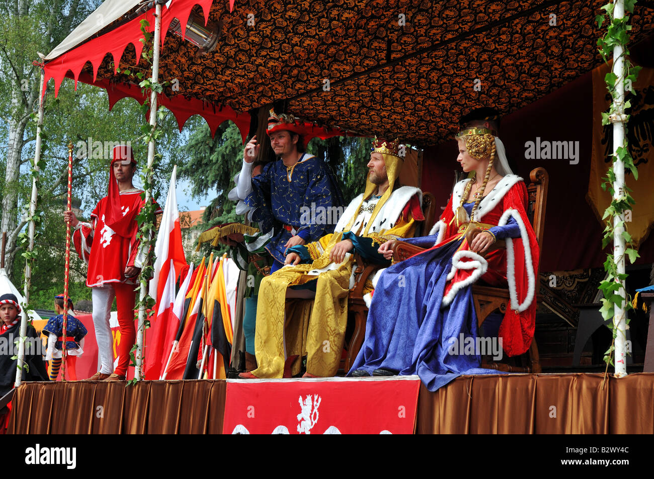 17th Royal Silvering of Kutná Hora - King Wenceslas IV with his consort ...