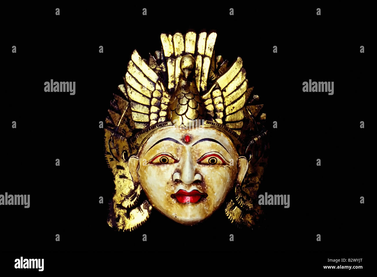 Indonesia Bali Ceremonial wooden mask in museum Stock Photo - Alamy
