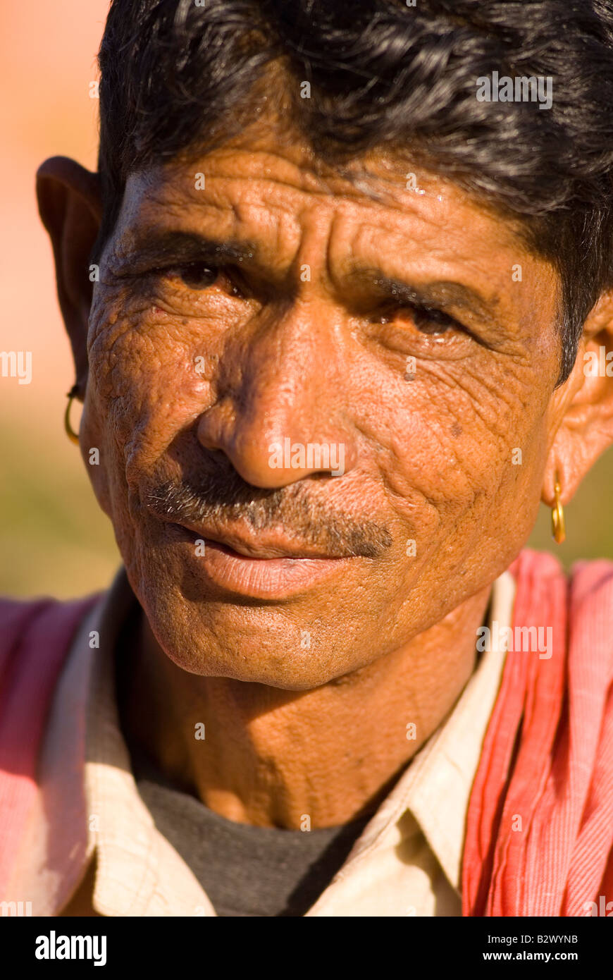 Portrait of local man, Jaipur City, Rajasthan, India, Subcontinent ...