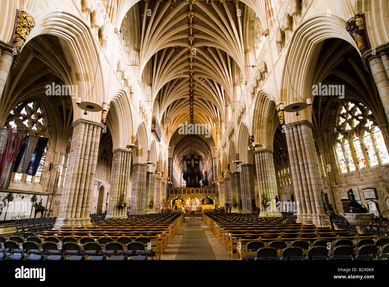 Exeter cathedral interior hi-res stock photography and images - Alamy