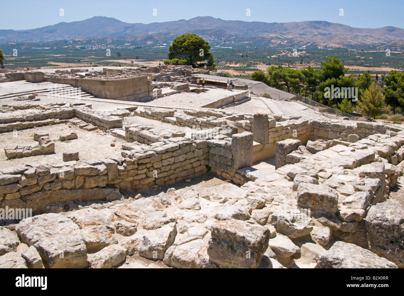 Phaestos, Crete, Greece. Phaestos Minoan archaeological site Stock ...